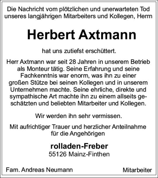 Wegen Trauerfall am 11.07.2023 geschlossen - Mainz - Rolladen Freber